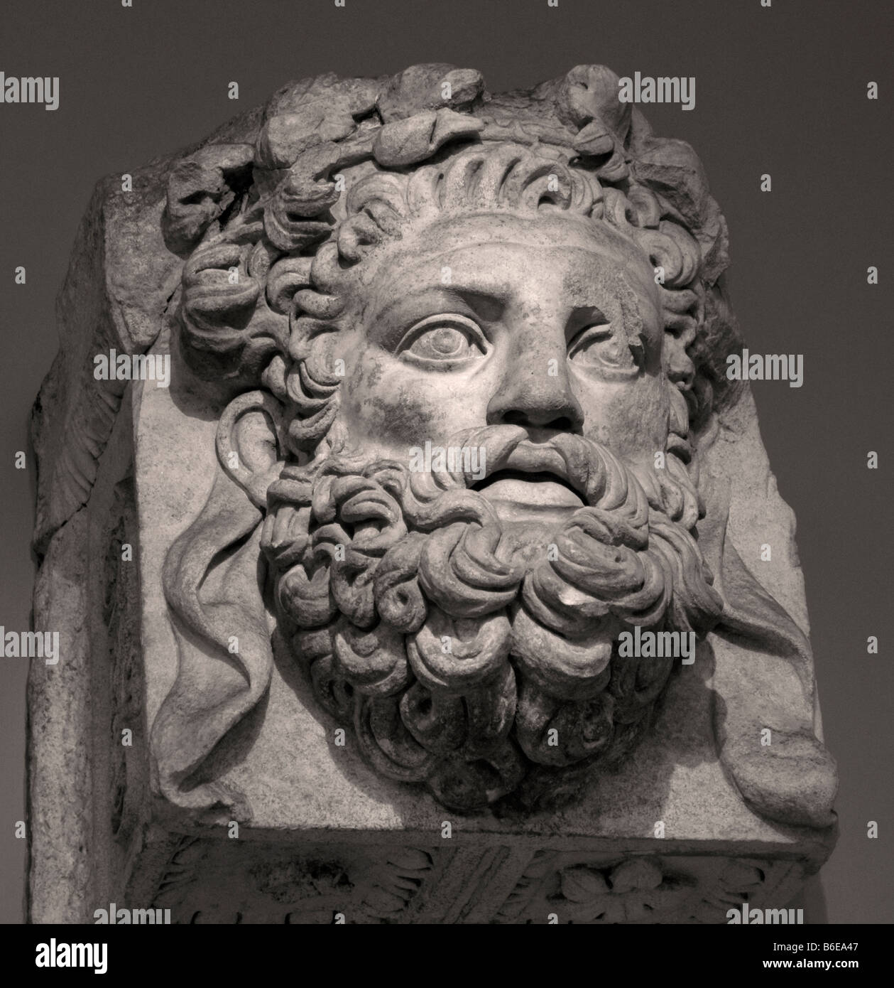 Zeus Hermes Jupiter bust Stock Photo - Alamy