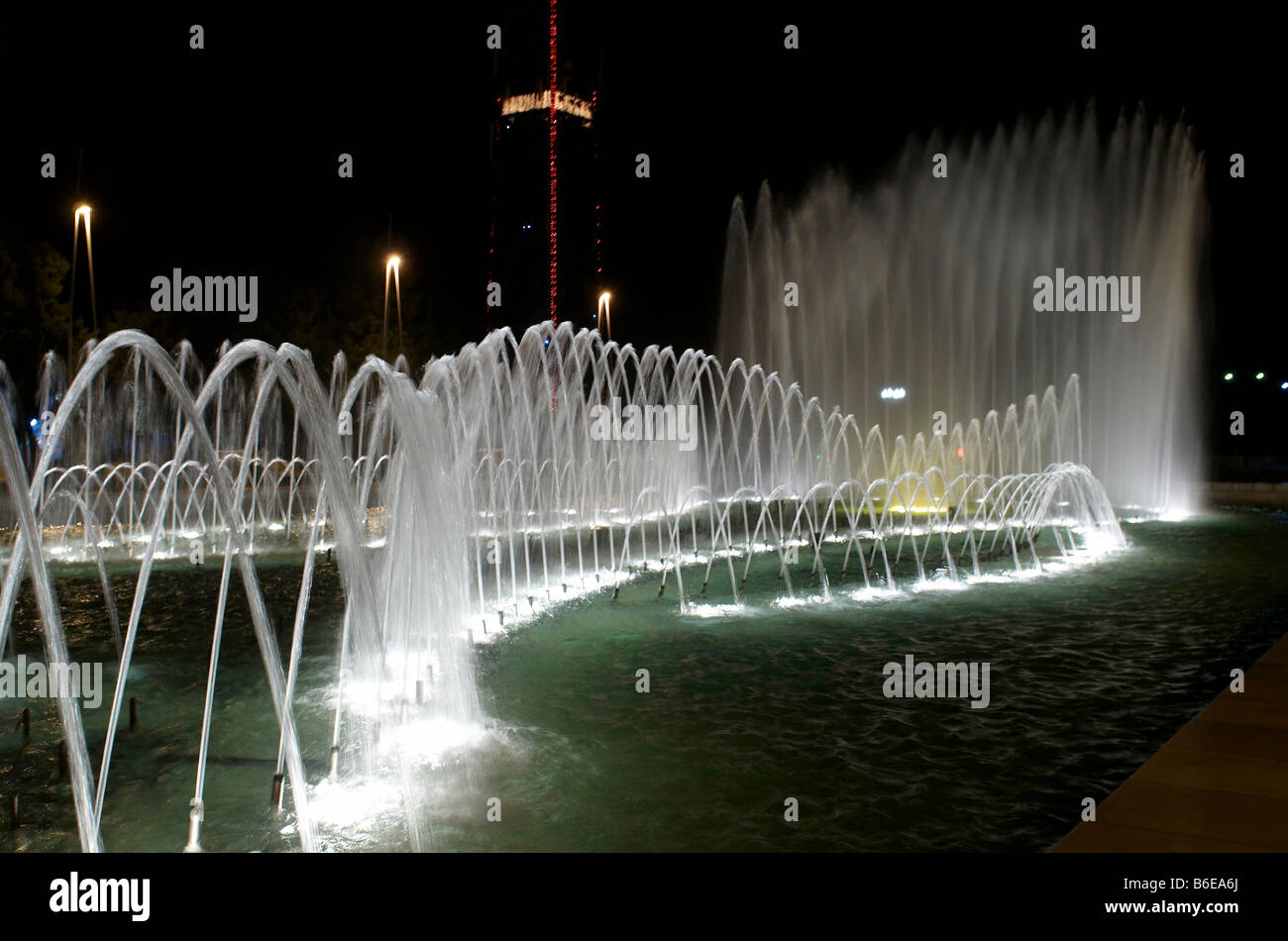 Museum of carpets at night in Baku Azerbaijan Stock Photo - Alamy