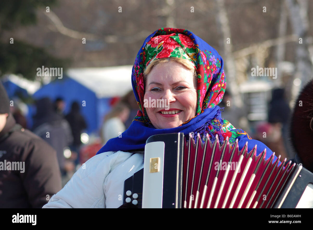 woman playing on the accordion Stock Photo - Alamy