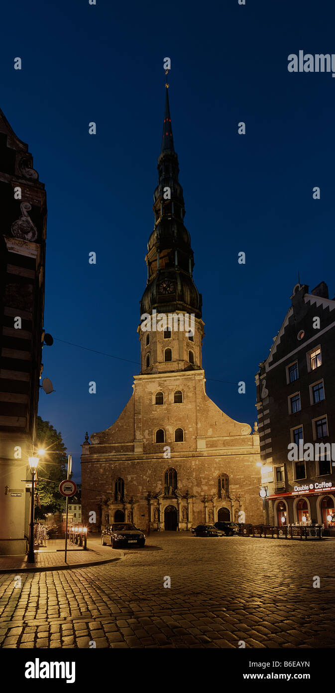 Night in Riga Stock Photo - Alamy