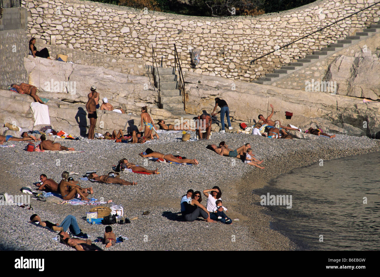 Cassis beach sea french riviera cote dazur france hi-res stock ...