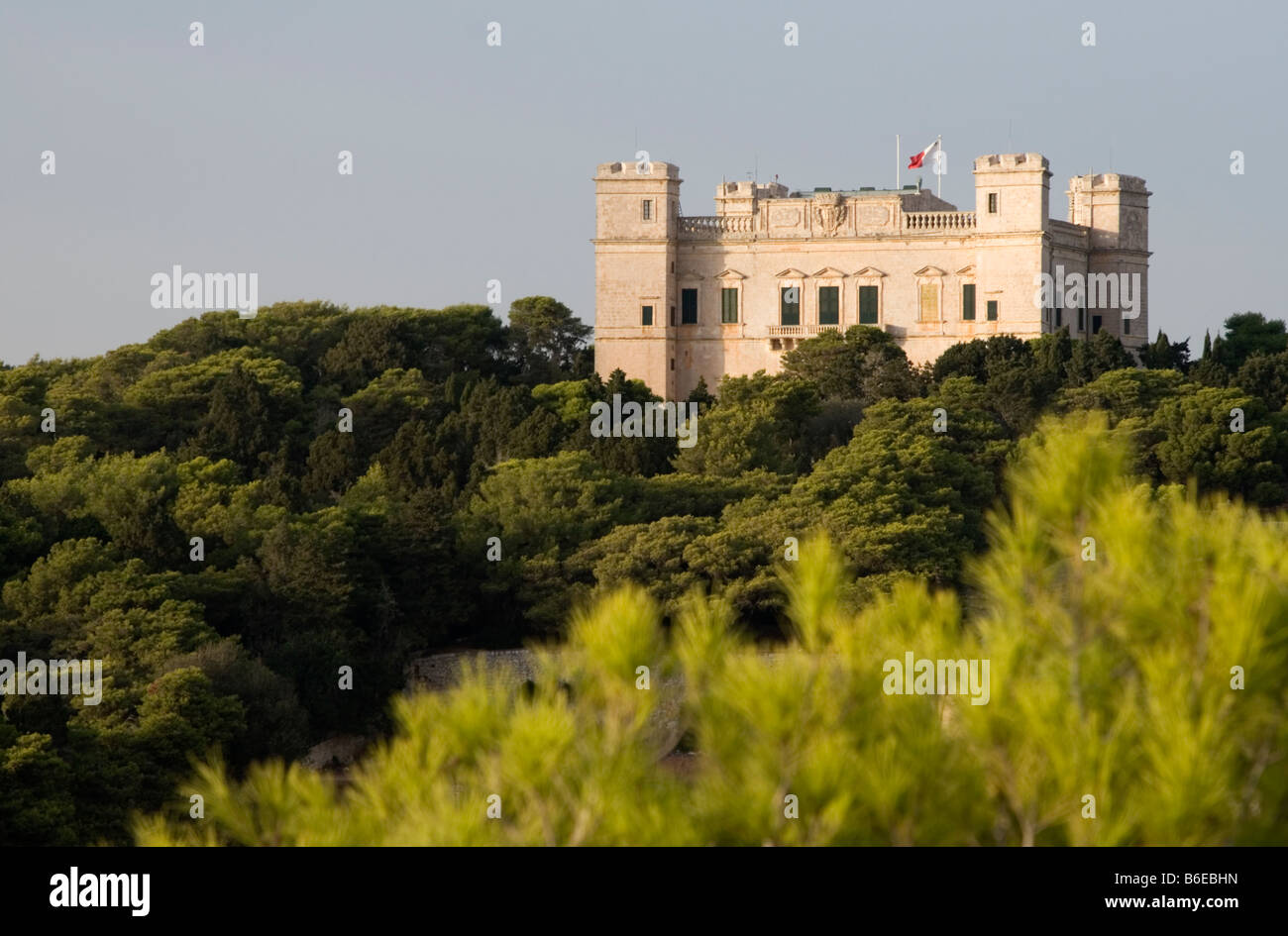 Verdala Palace and the Buskett Gardens in Malta Stock Photo - Alamy