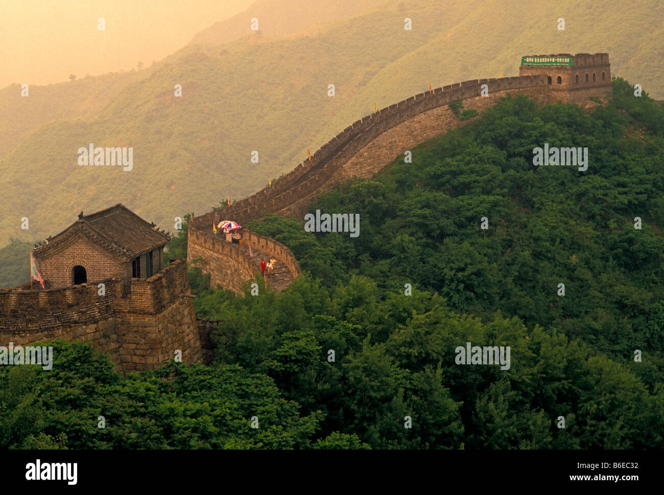 The Great Wall of China at Mutianyu northeast of the city of Beijing in ...