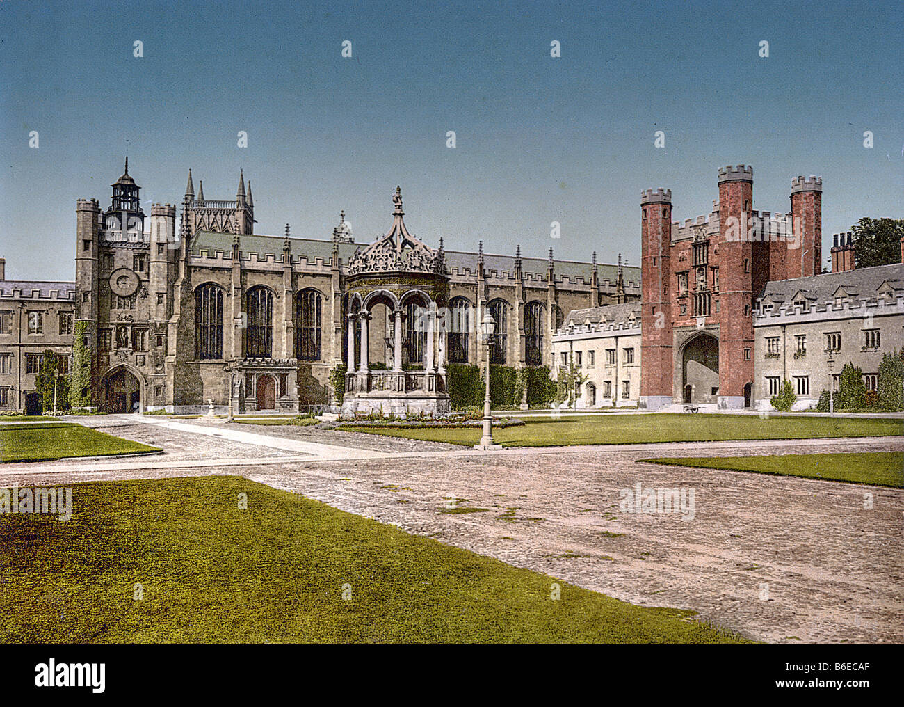 Trinity College, Great Court, Cambridge, England UK Stock Photo - Alamy