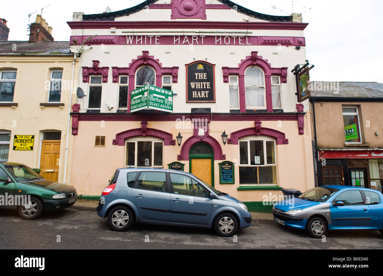 Closed and for sale The White Hart Hotel pub in Pontypool Torfaen South ...