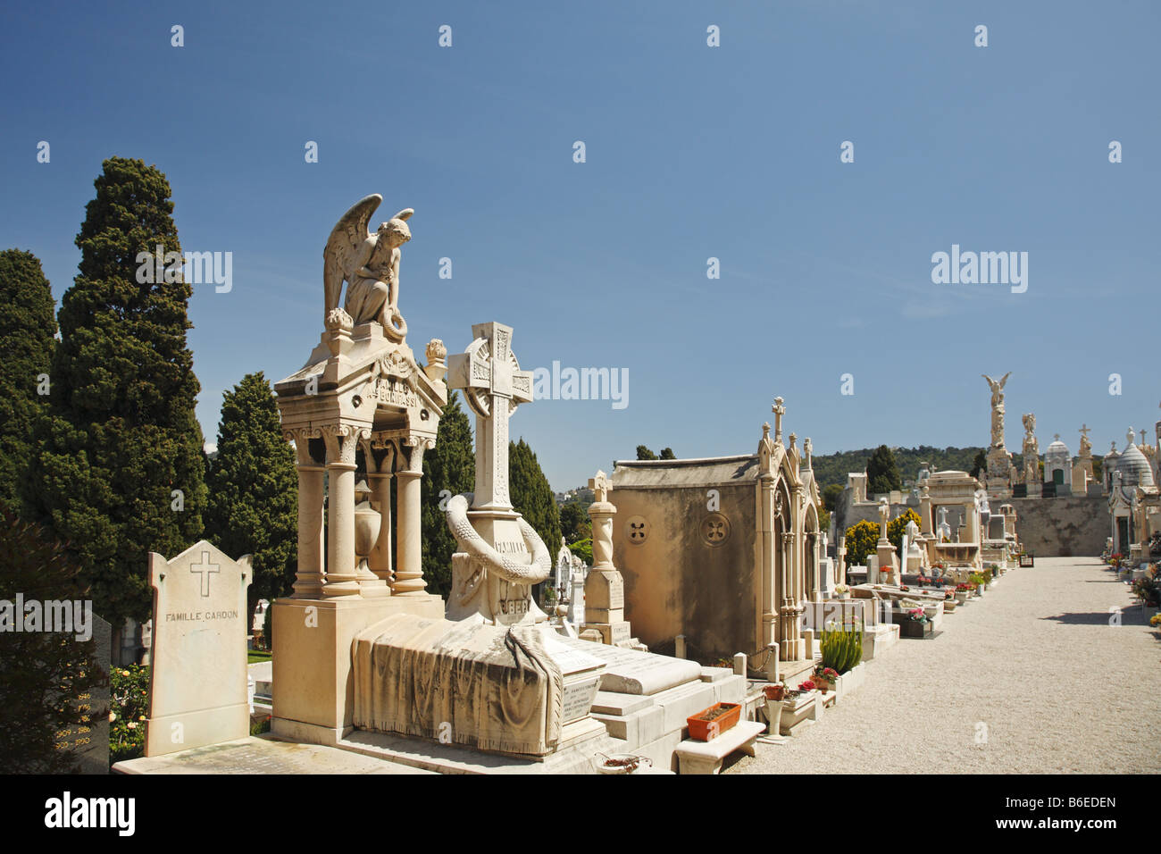 Place du Monastère de Cimiez, Cemetery in Nice, France Stock Photo - Alamy