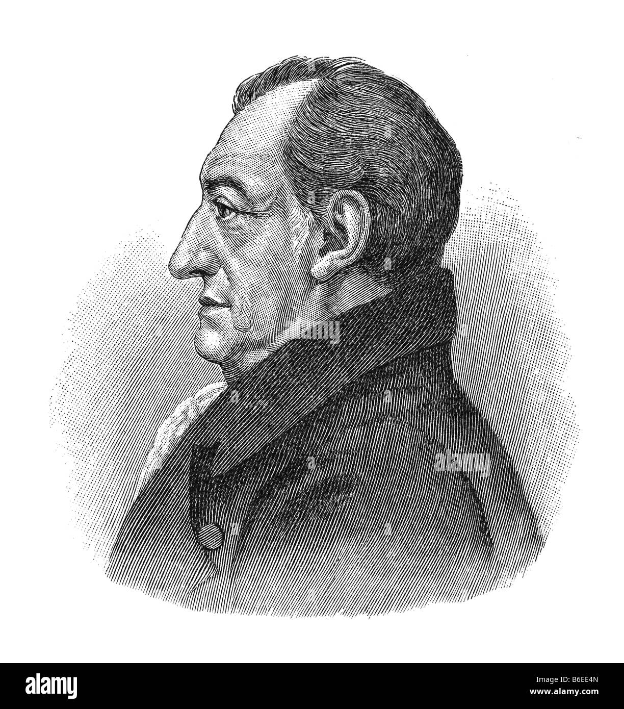 Vintage illustration of johann wolfgang von goethe hi-res stock ...