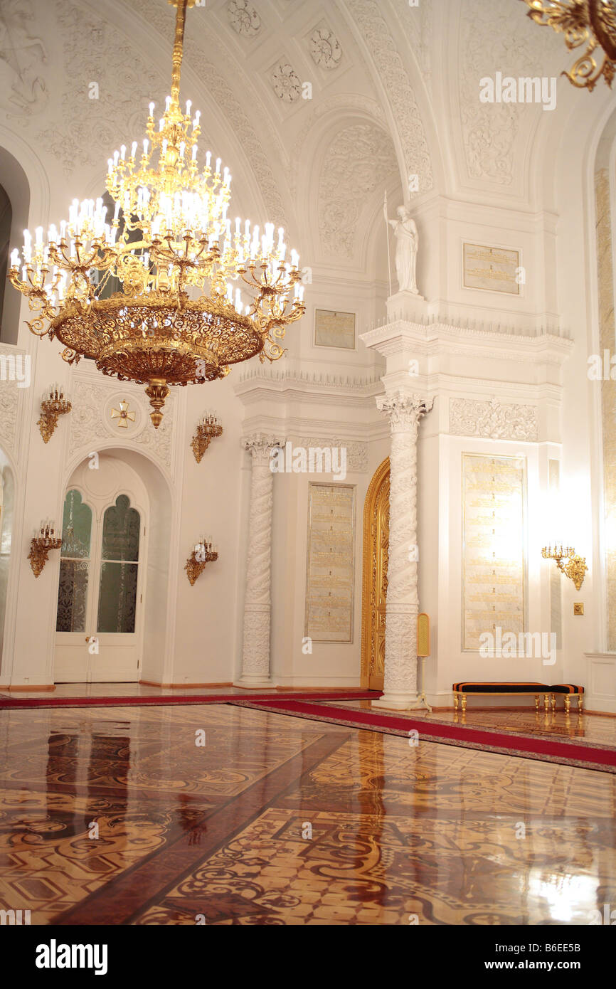Interior of the Georgiyevskiy (St. George's) Hall The Grand Kremlin ...
