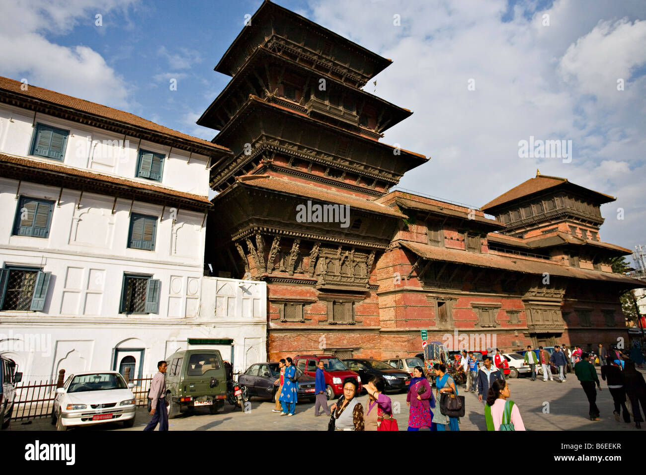 Gaddi Baithak on the left, Basantapur Tower in the Middle, Lalitpur ...