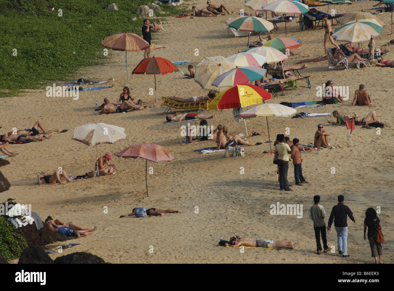 beach, sun bath, Kerala, india Stock Photo - Alamy