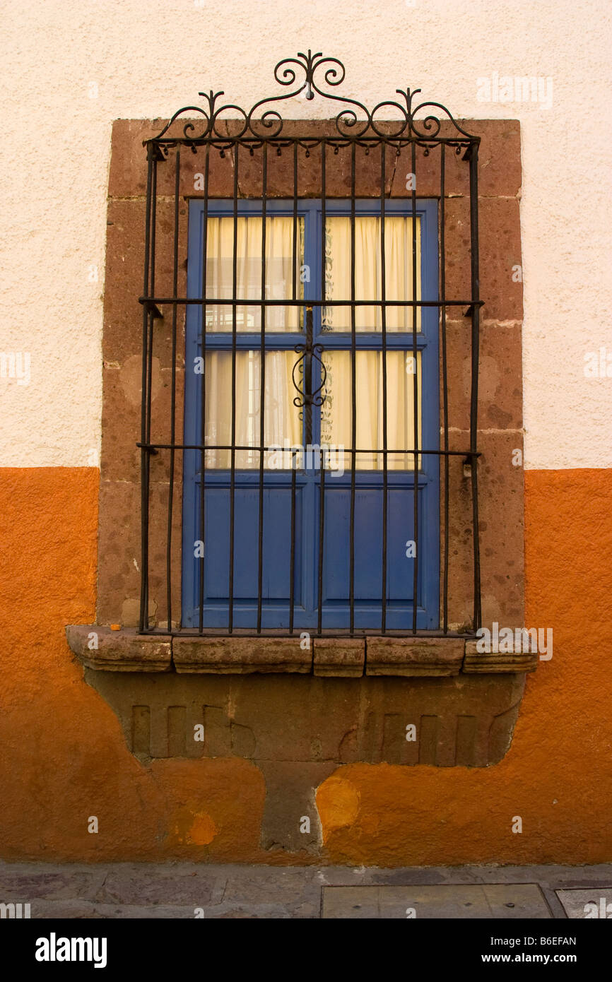 Weathered and textured window in San Miguel de Allende, Mexico Stock ...