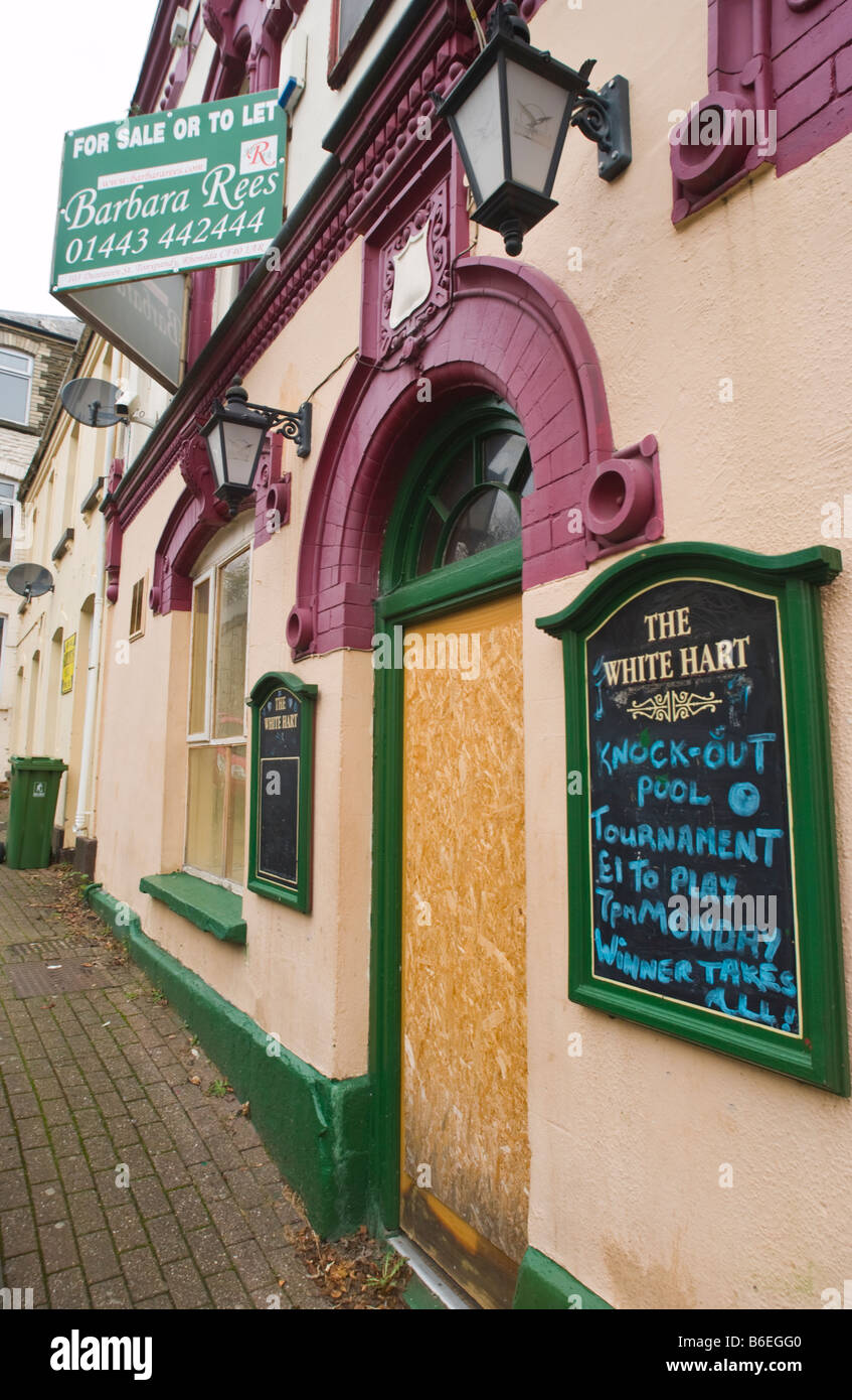 Closed and for sale The White Hart Hotel pub in Pontypool Torfaen South ...