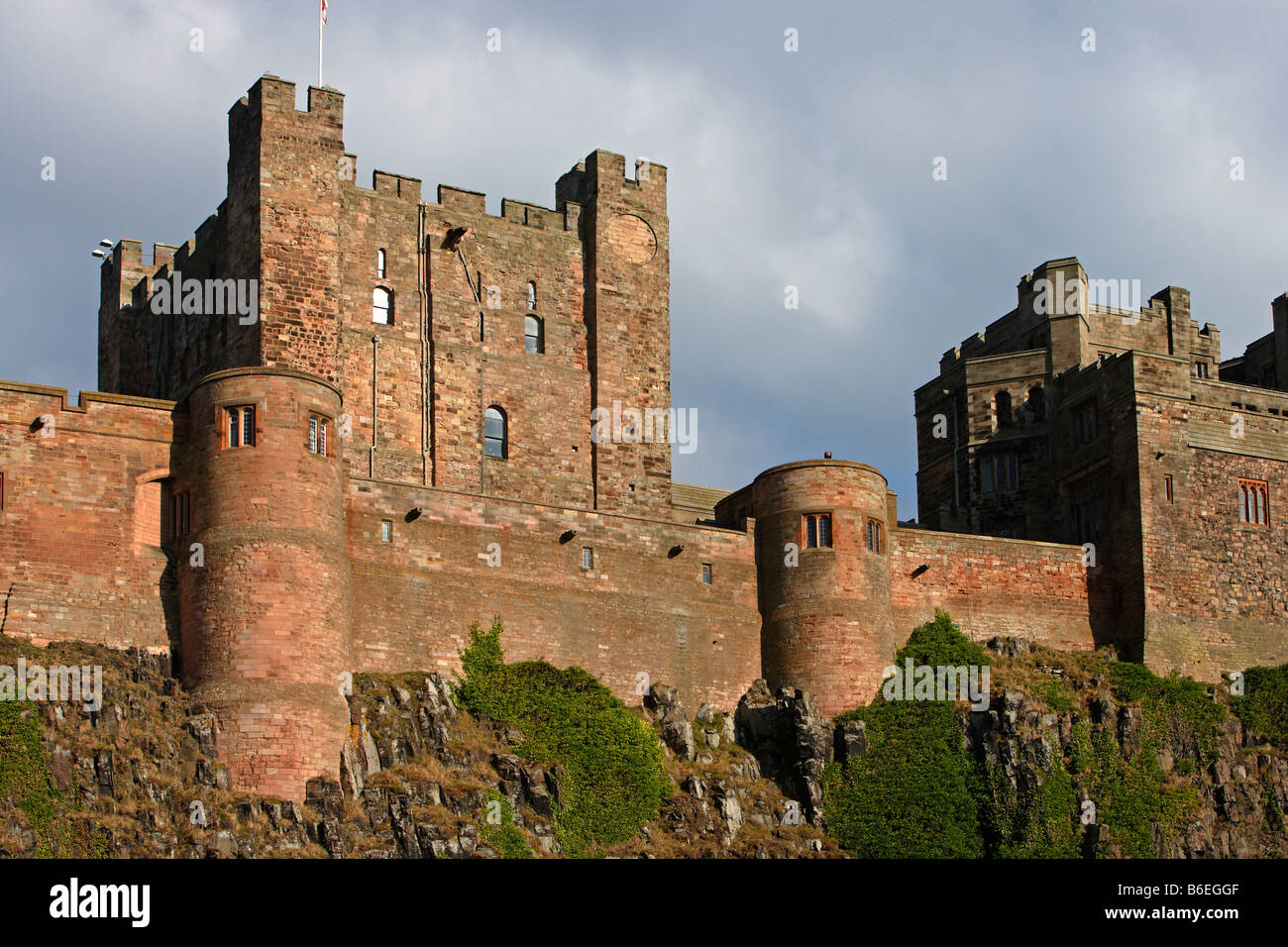 Bamburgh Norman castle by the 1st Baron Armstrong Northumberland UK ...