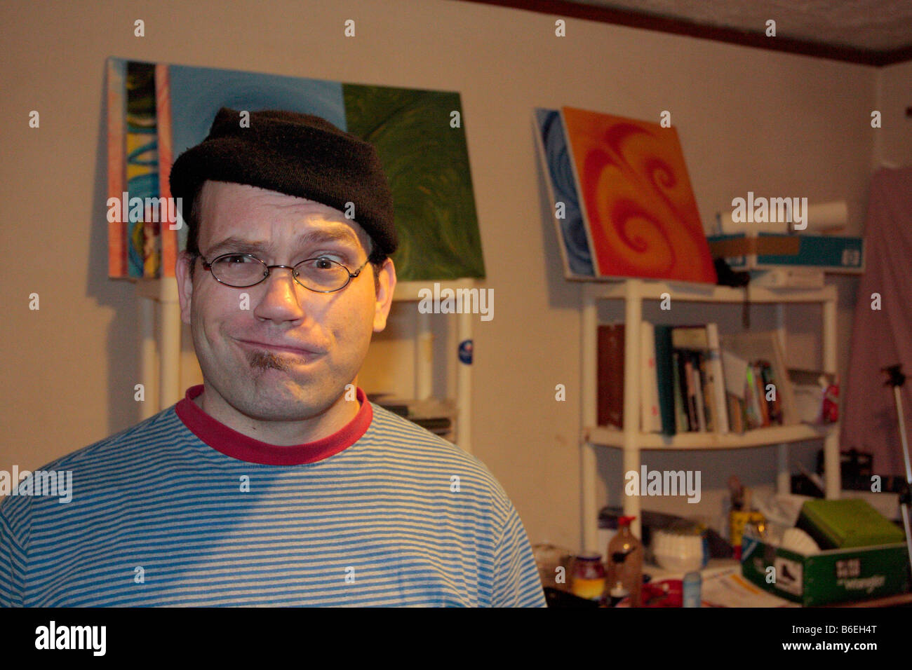 Man making funny face Stock Photo - Alamy