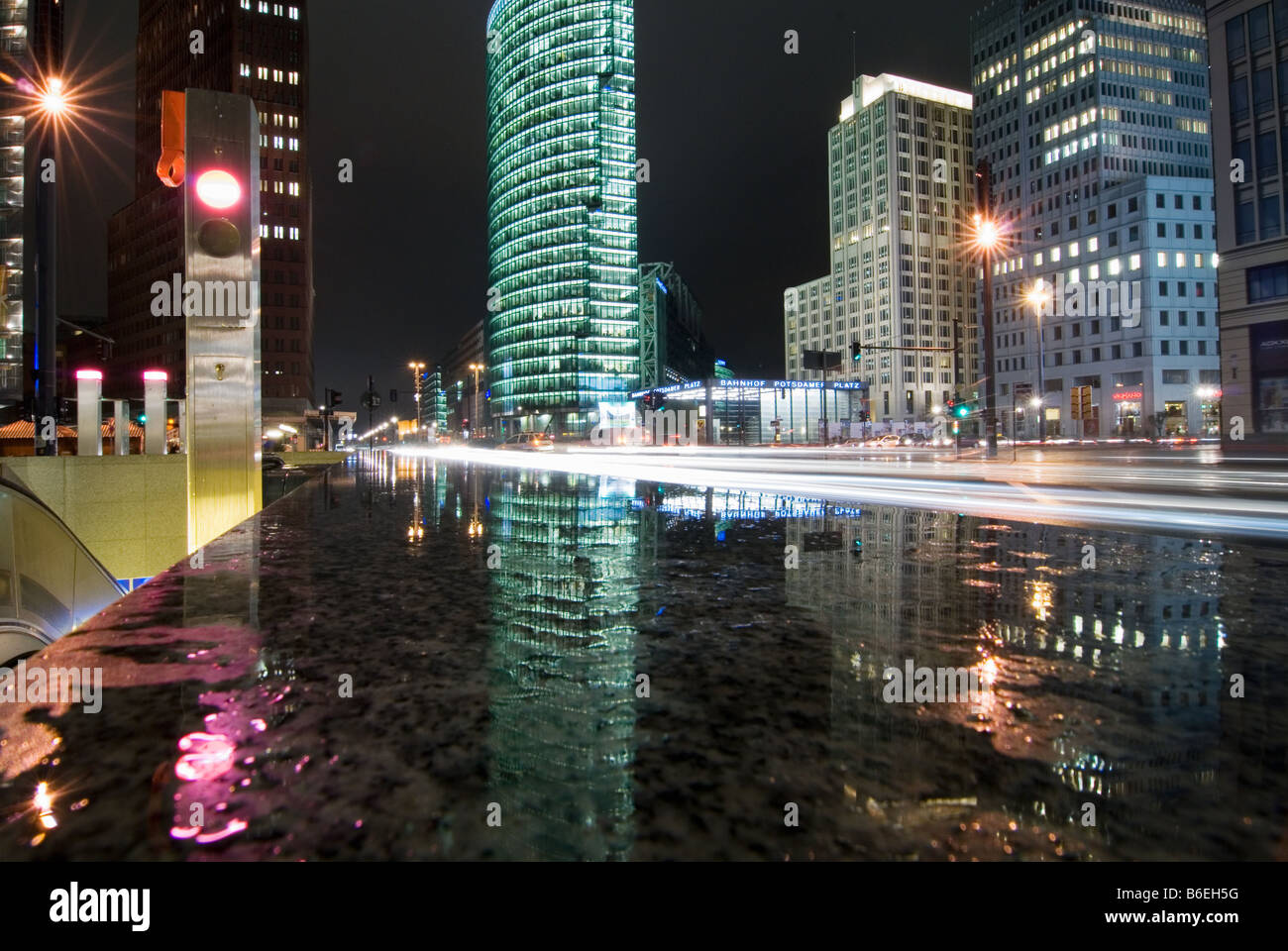 Berlin Potsdamer Platz by night Stock Photo - Alamy