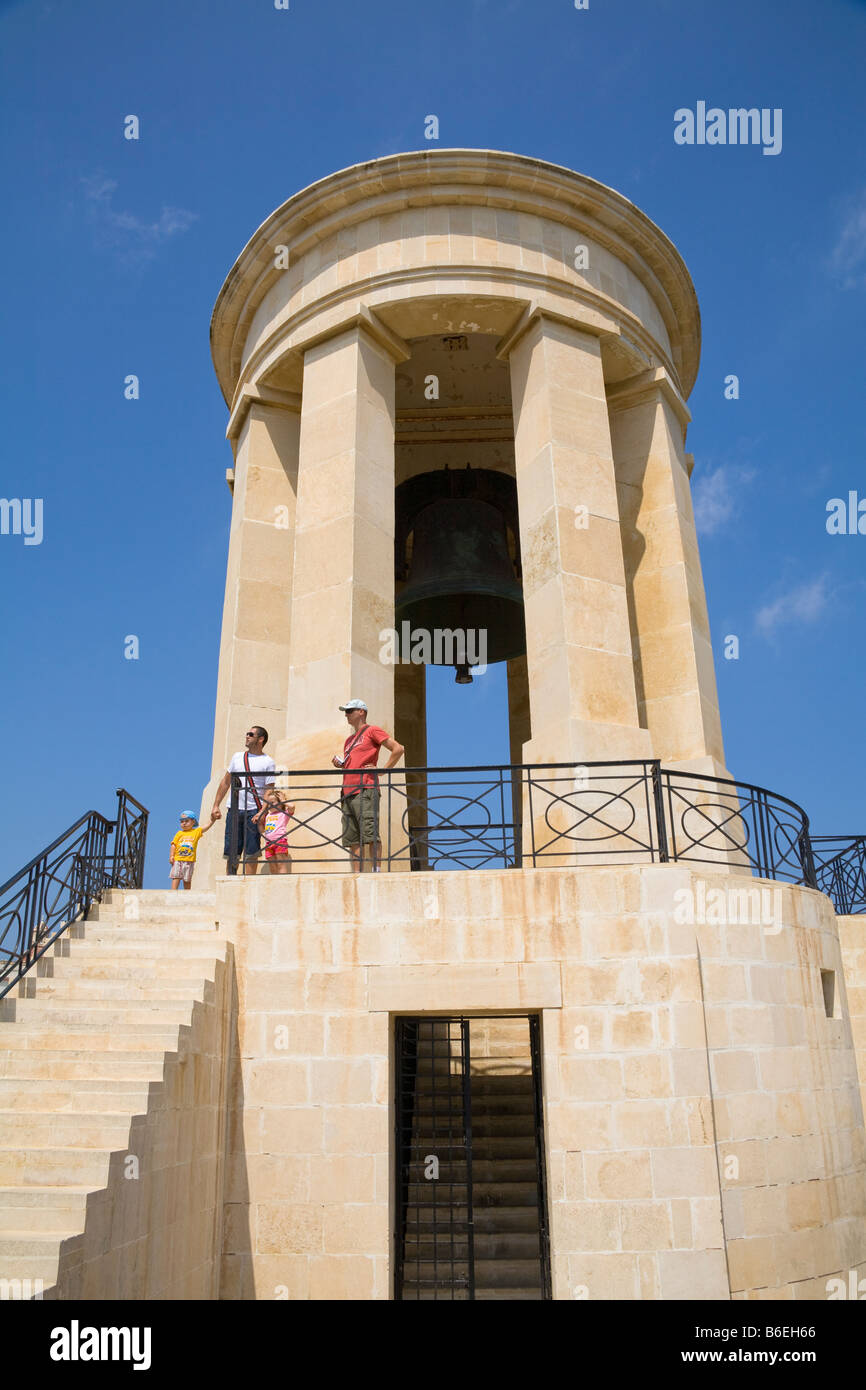 Siege bell monument, World War II Memorial, Lower Barracca Gardens ...