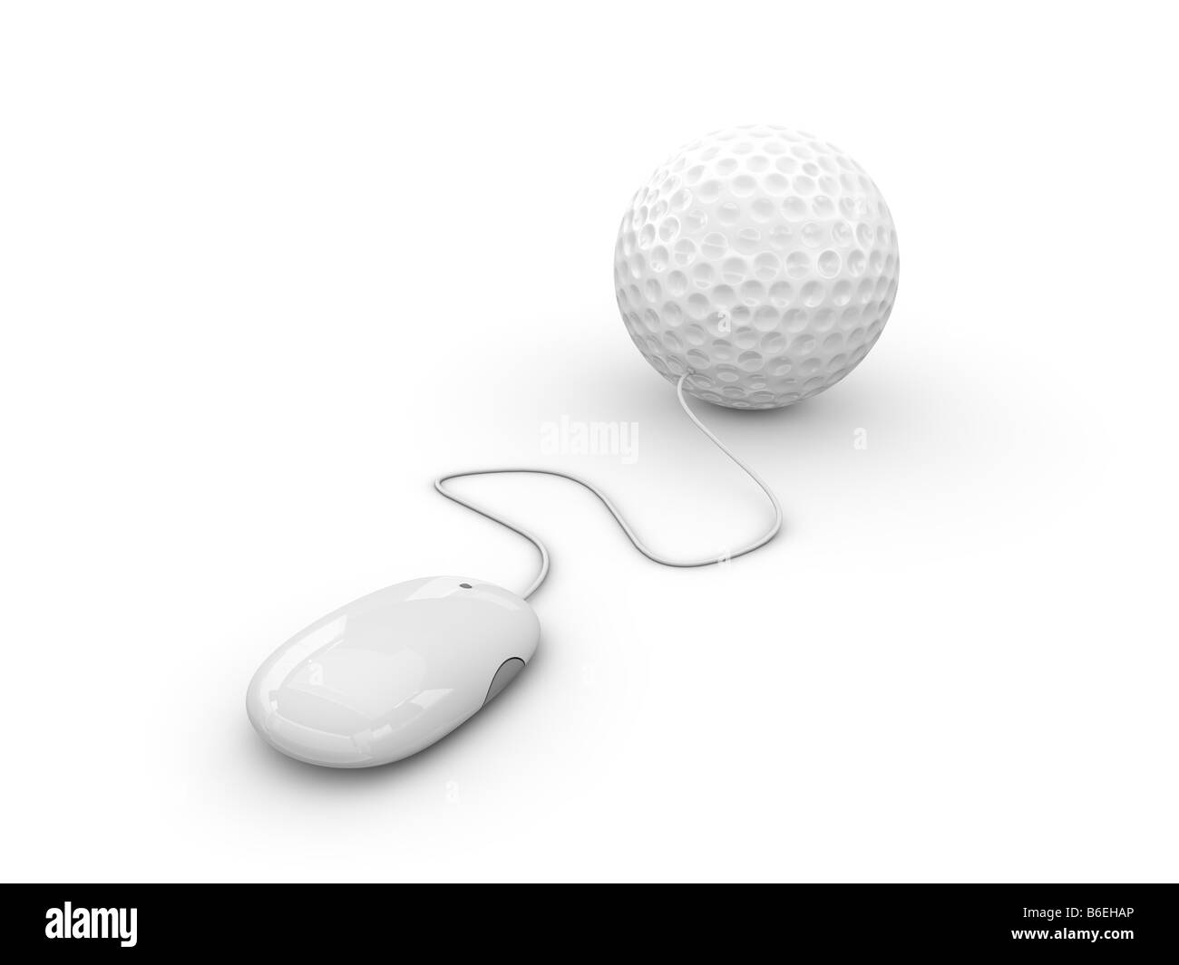 mouse golf on white background Stock Photo - Alamy