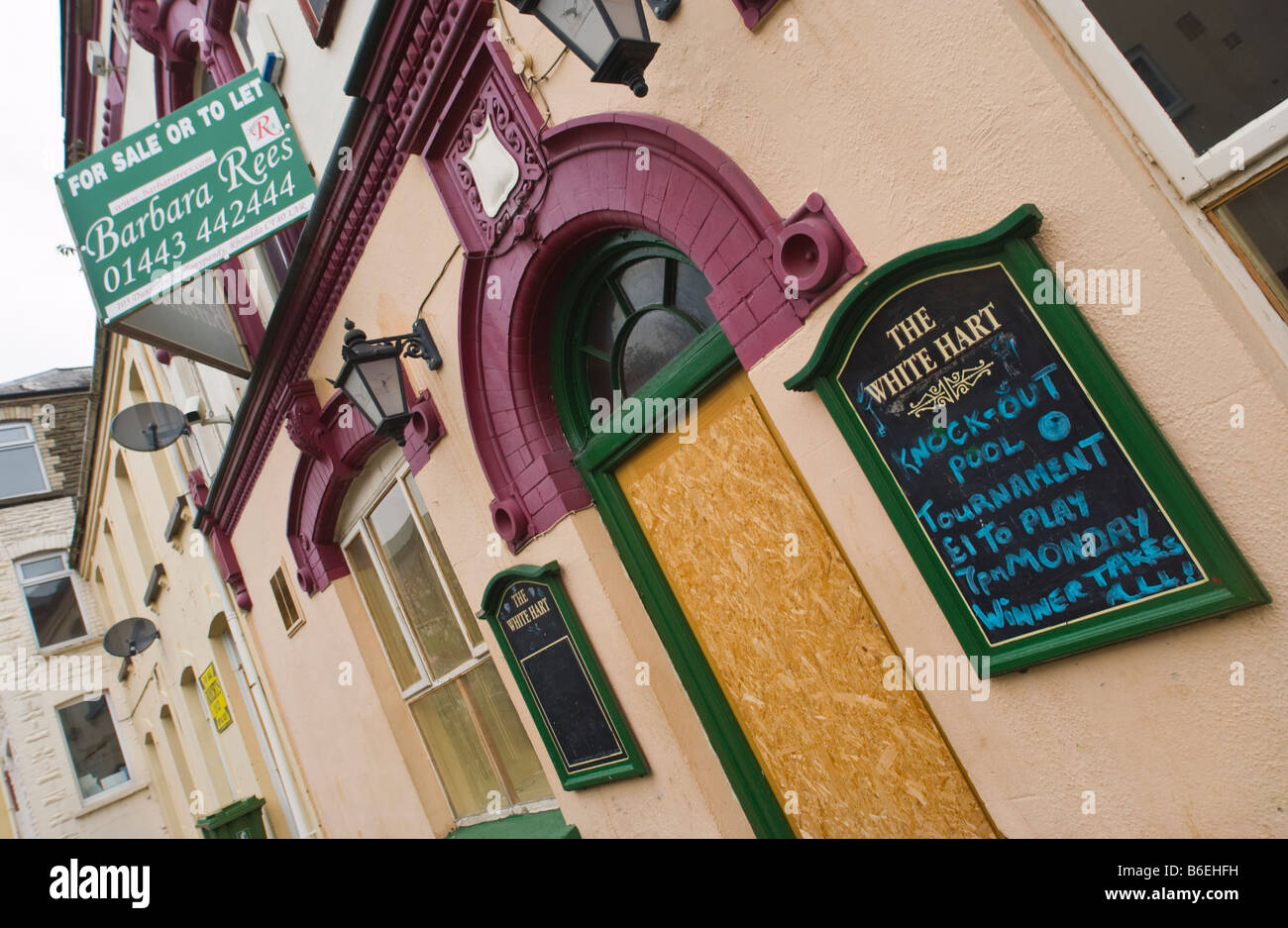 Closed and for sale The White Hart Hotel pub in Pontypool Torfaen South ...