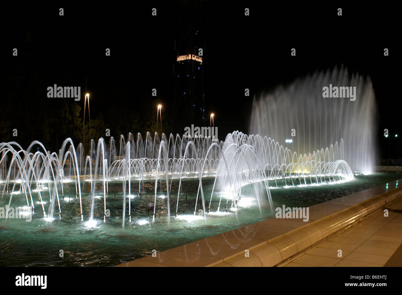 Museum of carpets at night in Baku Azerbaijan Stock Photo - Alamy