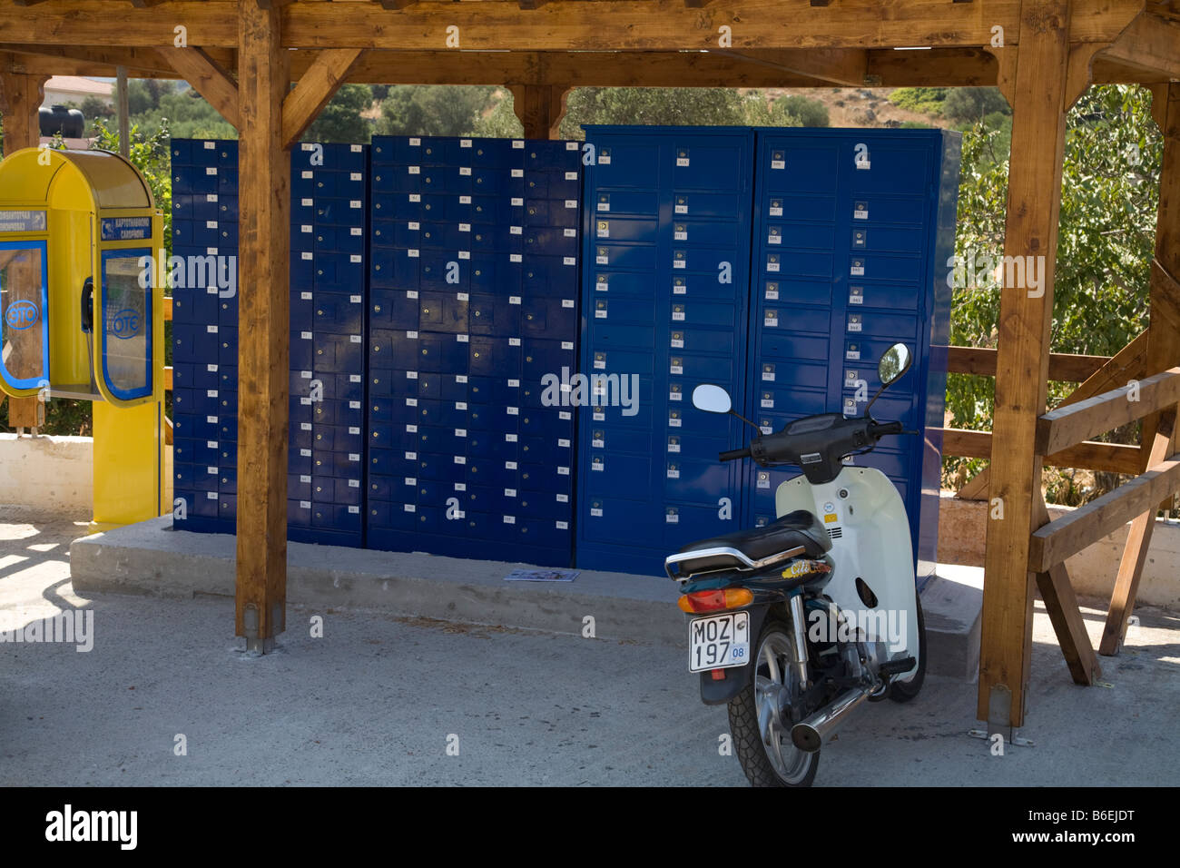 Post Boxes Paleokrastro Samos Greece Stock Photo - Alamy