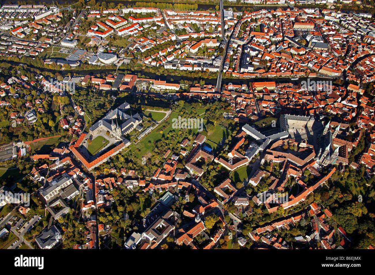Aerial view, inner city with cathedral and St. Michael Cloister ...