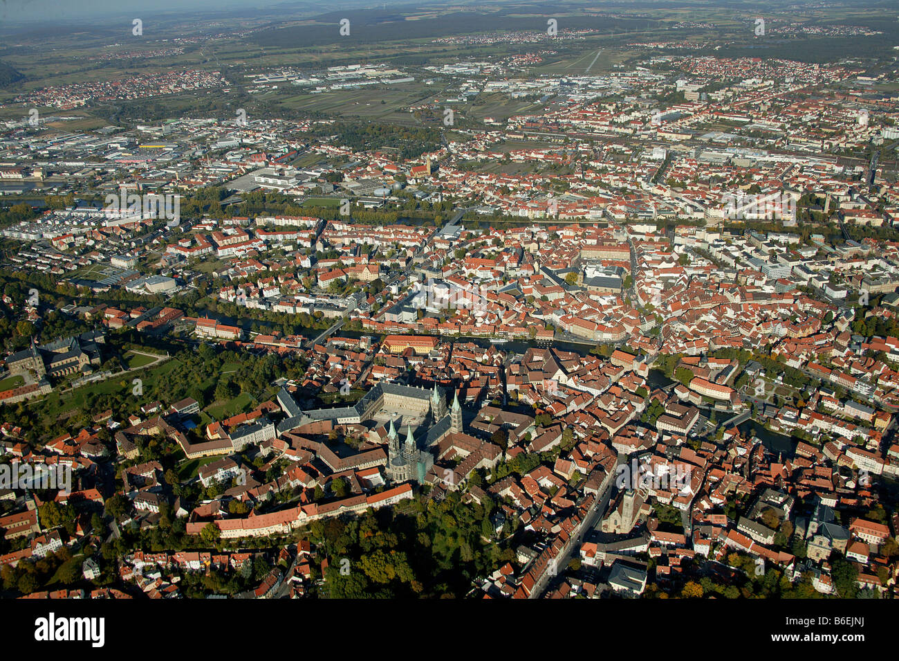 Aerial view, inner city with cathedral and St. Michael Cloister ...