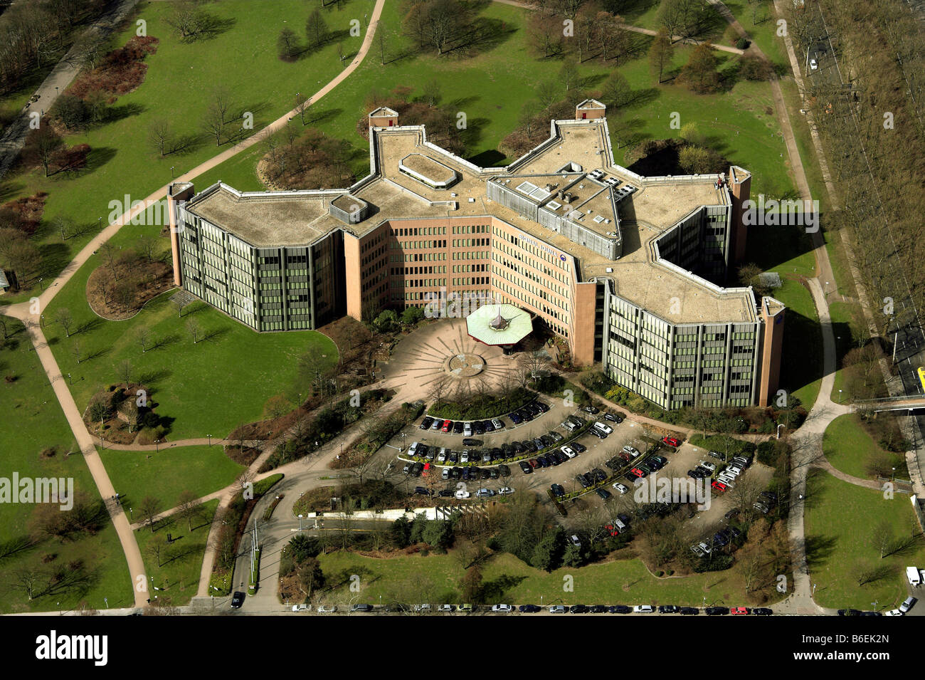 Aerial photograph, city crown, Signal Iduna Insurance company building ...
