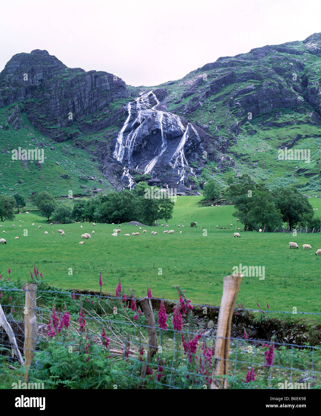 large waterfall cascading down a mountain side,, beauty in nature Stock ...