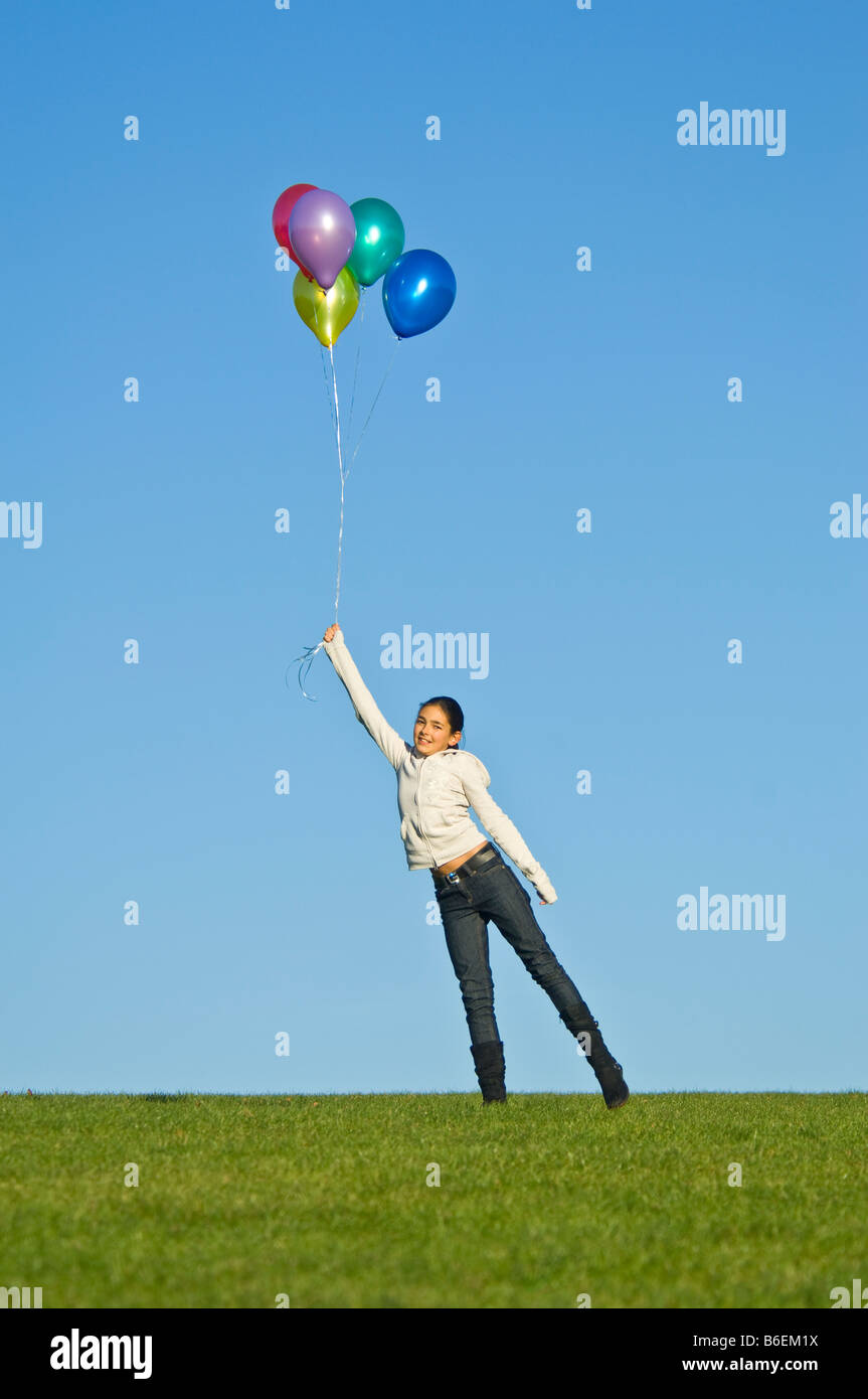 Lifted by balloons hi-res stock photography and images - Alamy