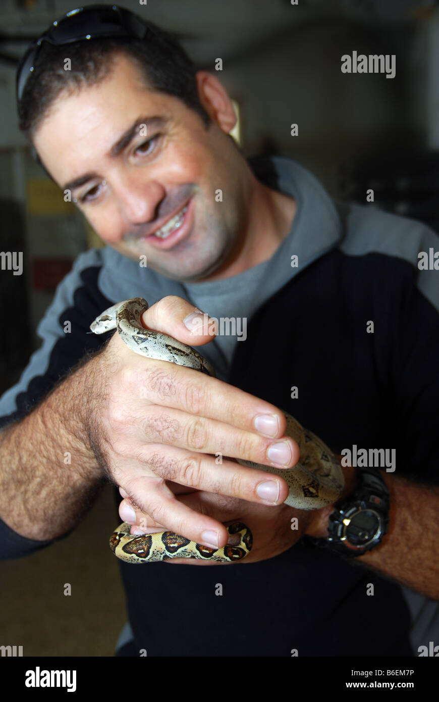 Man With Pet Snake High Resolution Stock Photography and Images - Alamy