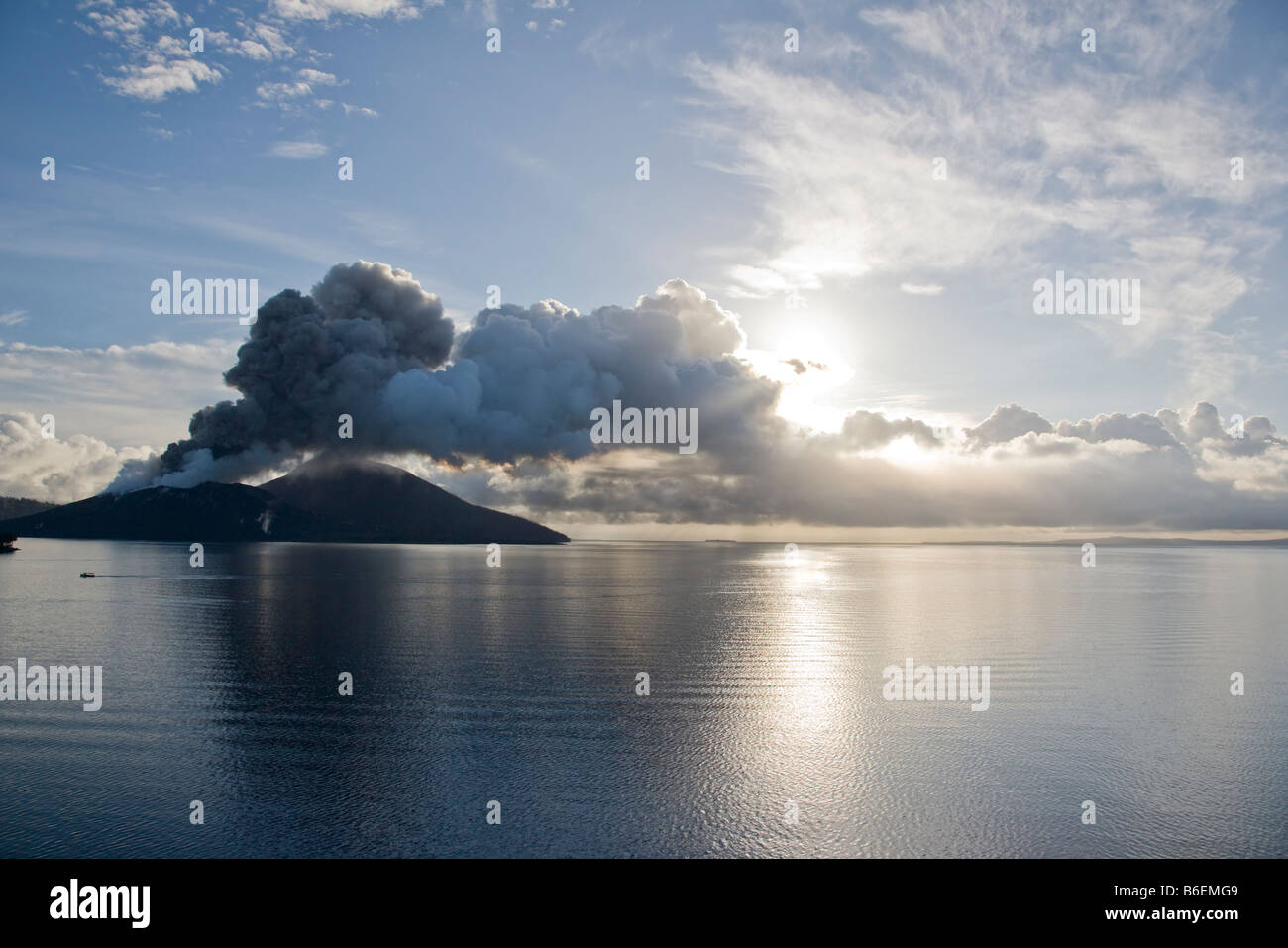 Volcano as the sun sets Stock Photo - Alamy