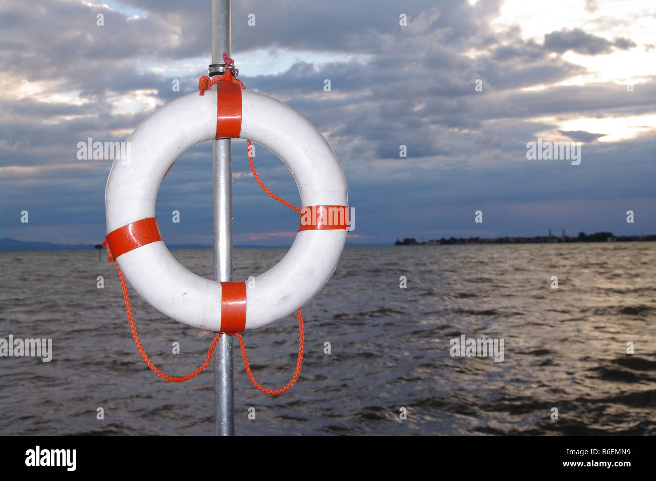 life belt on a stand Stock Photo - Alamy