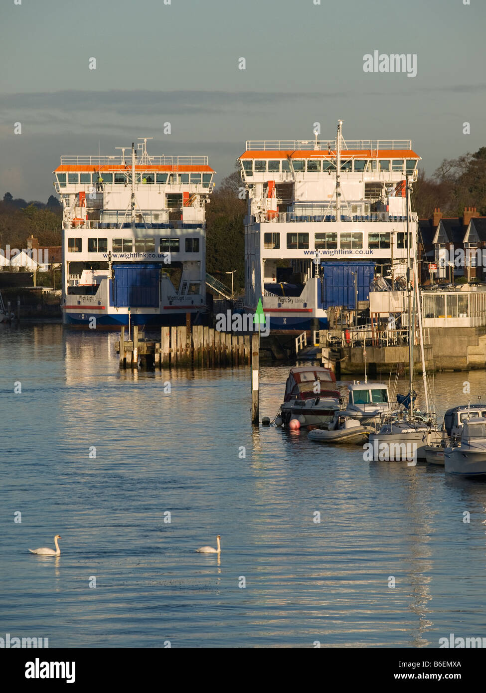 Wightlink's new ferries "Wight Light" and "Wight Sky" await entry into ...