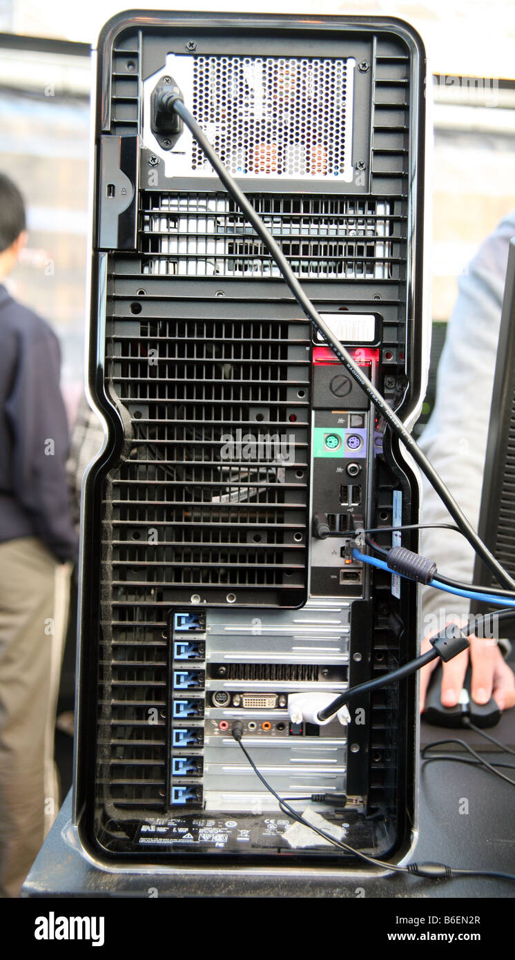 Rear view of PC Stock Photo - Alamy