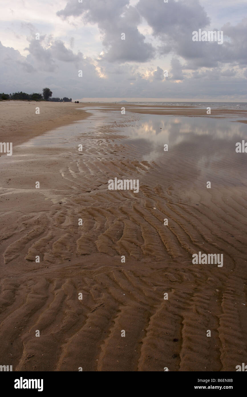 Low tide at Chendering beach in Kuala Terengganu, Malaysia Stock Photo ...