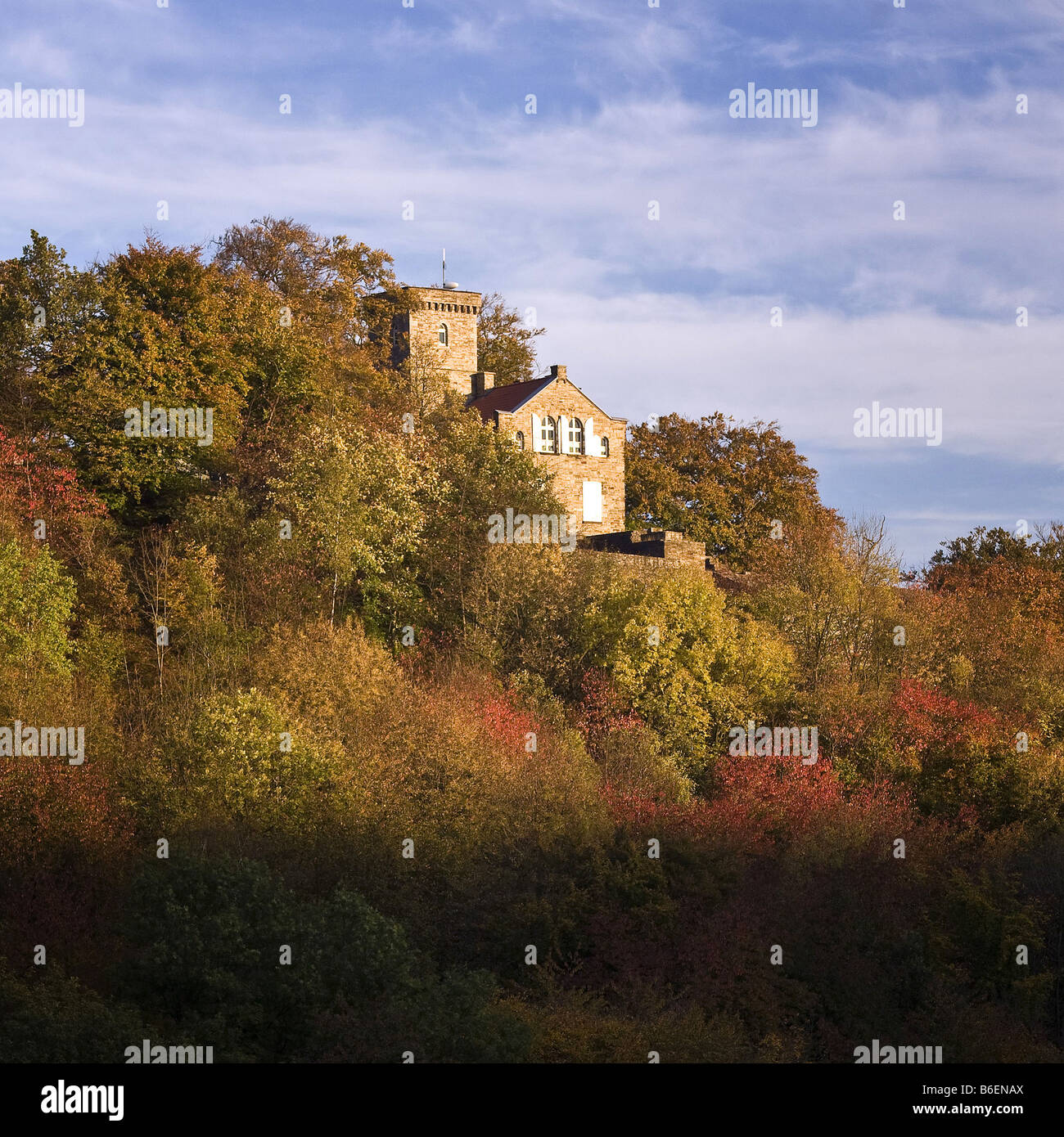 Isenburg ruin and Custodis house, Germany, North Rhine-Westphalia, Ruhr ...