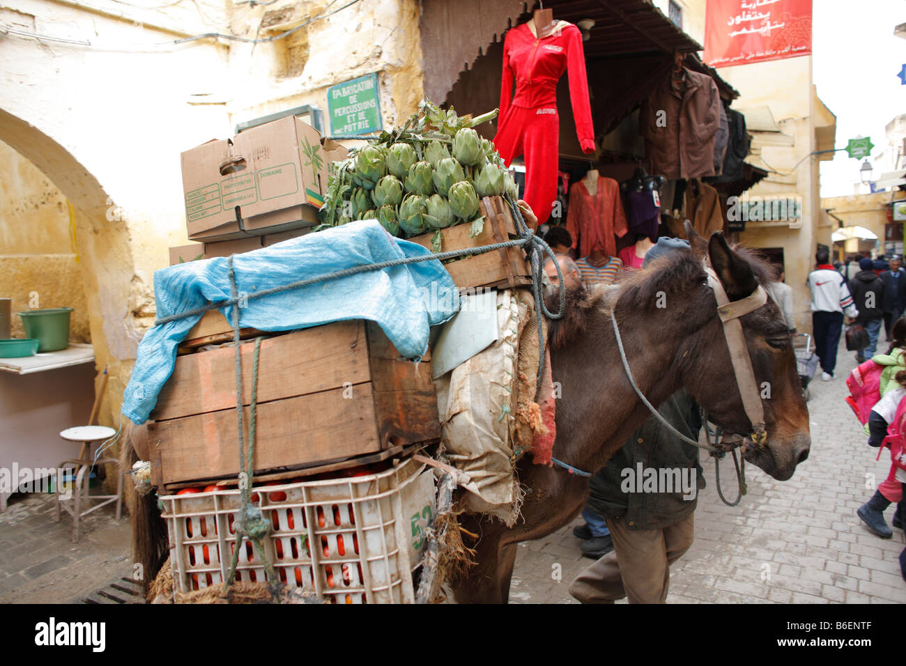 Street market, Fes, Morocco, Africa Stock Photo - Alamy