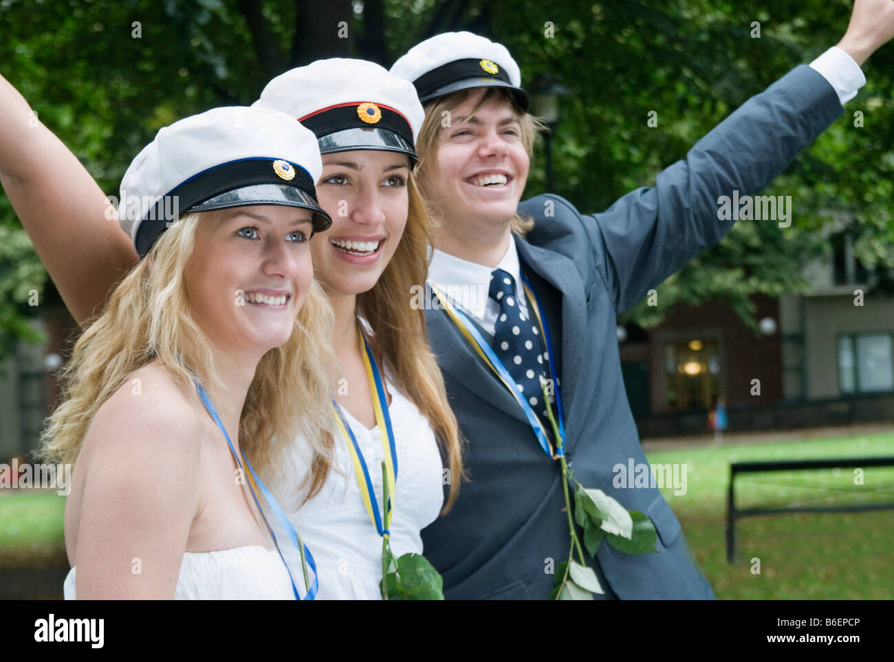 High raised arms hi-res stock photography and images - Alamy