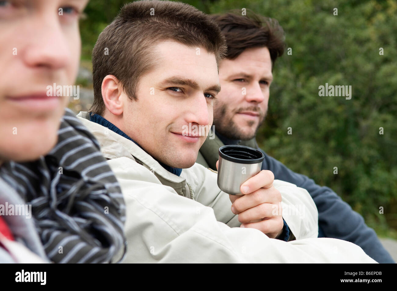 Guys out in the nature Stock Photo - Alamy