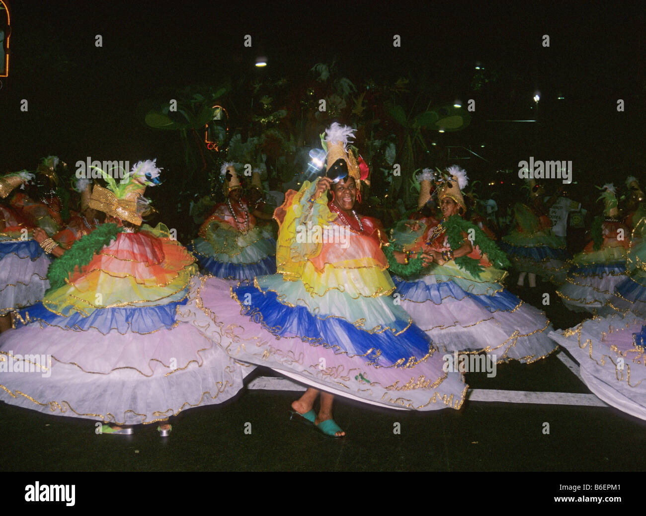 school of samba street parade during the carnival of Rio de Janeiro ...