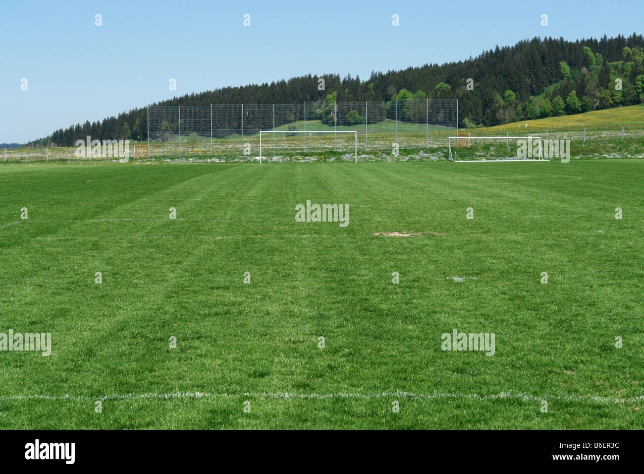 soccer field close ups of markings Stock Photo - Alamy