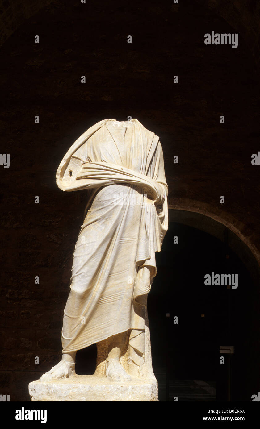 Headless statue in the Johanniter Palace, Rhodes City, Rhodes Island ...