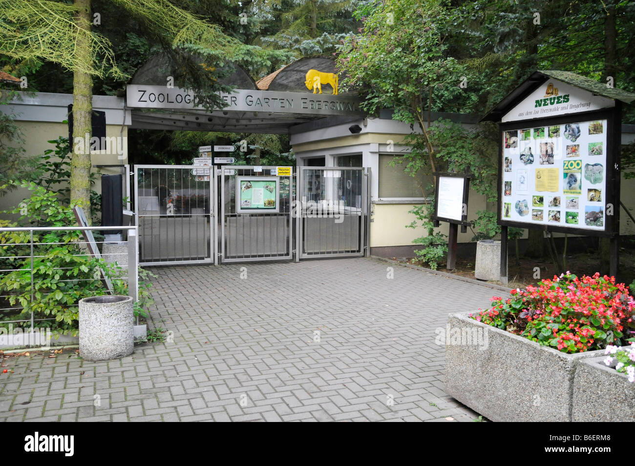 Entrance to Eberswalde Zoo, Germany, Europe Stock Photo - Alamy