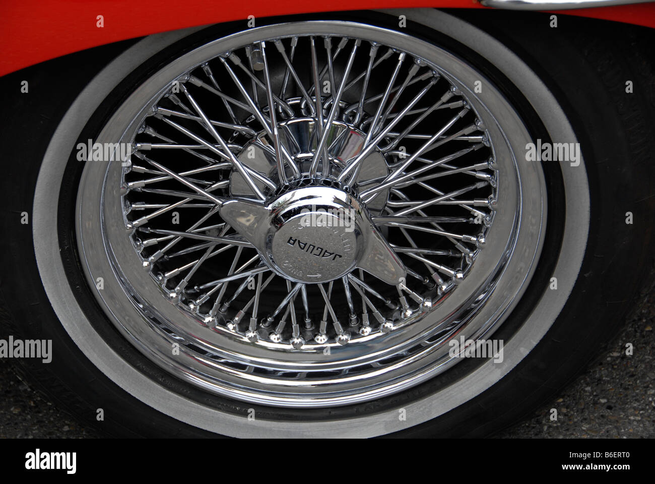 Wheel rim of a Jaguar E Type 4, 2, retro motor - vintage car festival ...