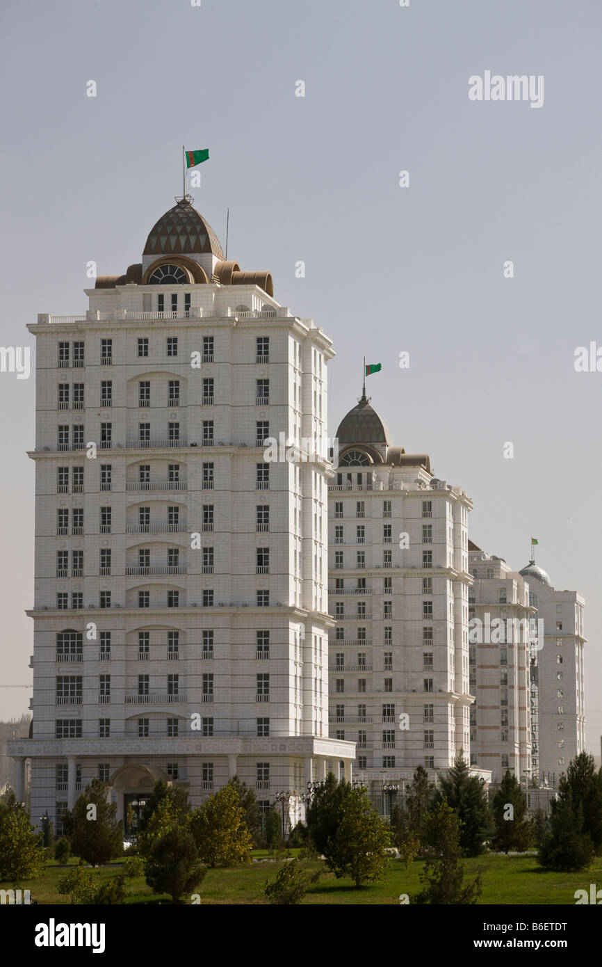 new marble clad buildings in Ashgabat, Turkmenistan Stock Photo - Alamy