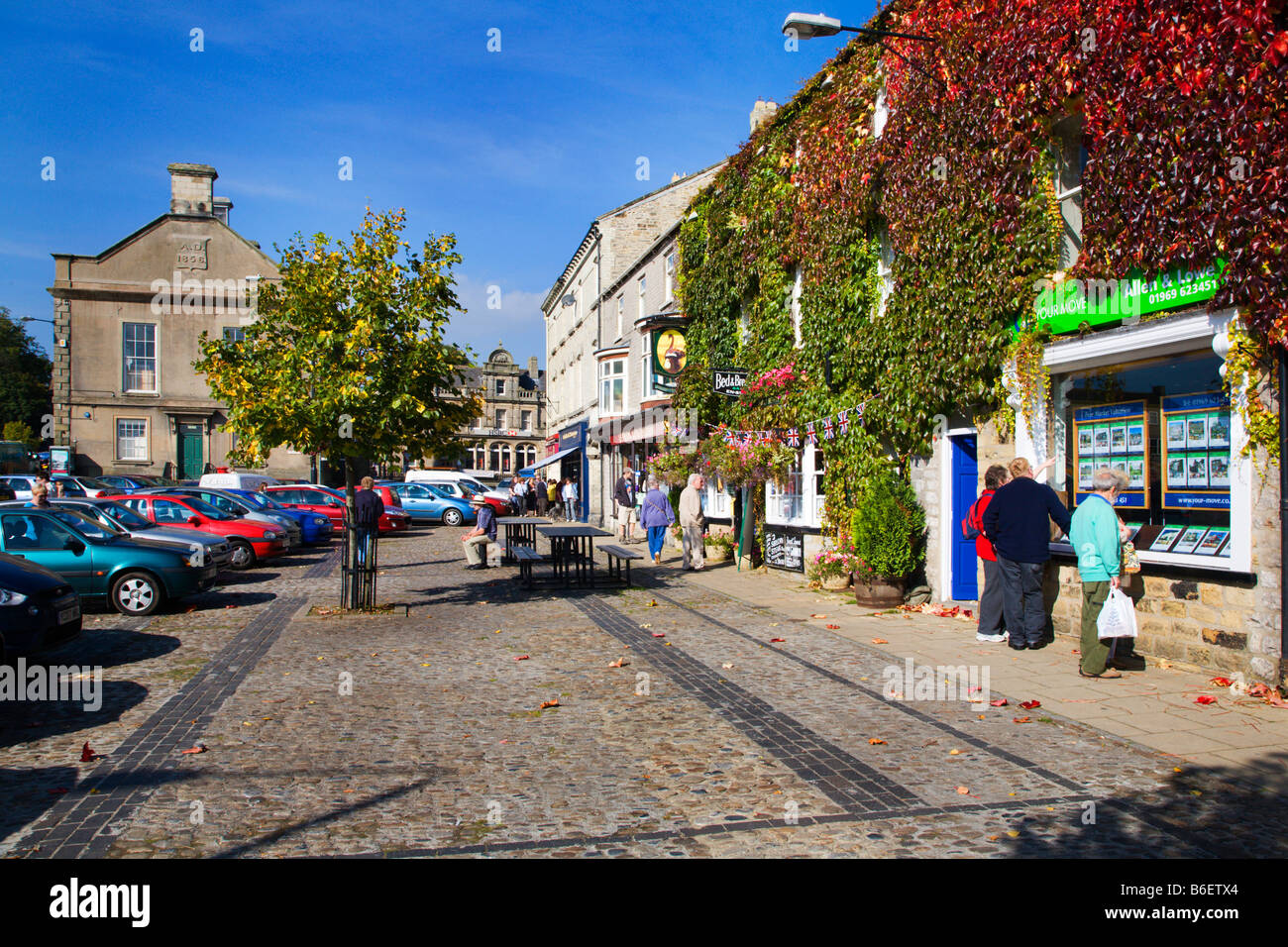 Market Place Leyburn Yorkshire England Stock Photo - Alamy