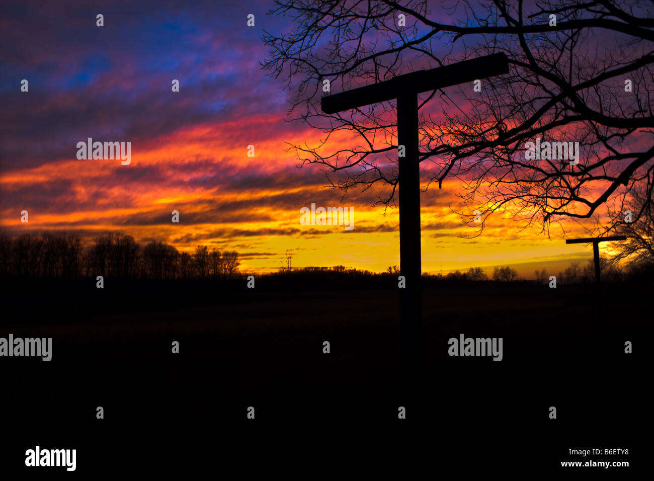 Indiana sunset clouds hi-res stock photography and images - Alamy