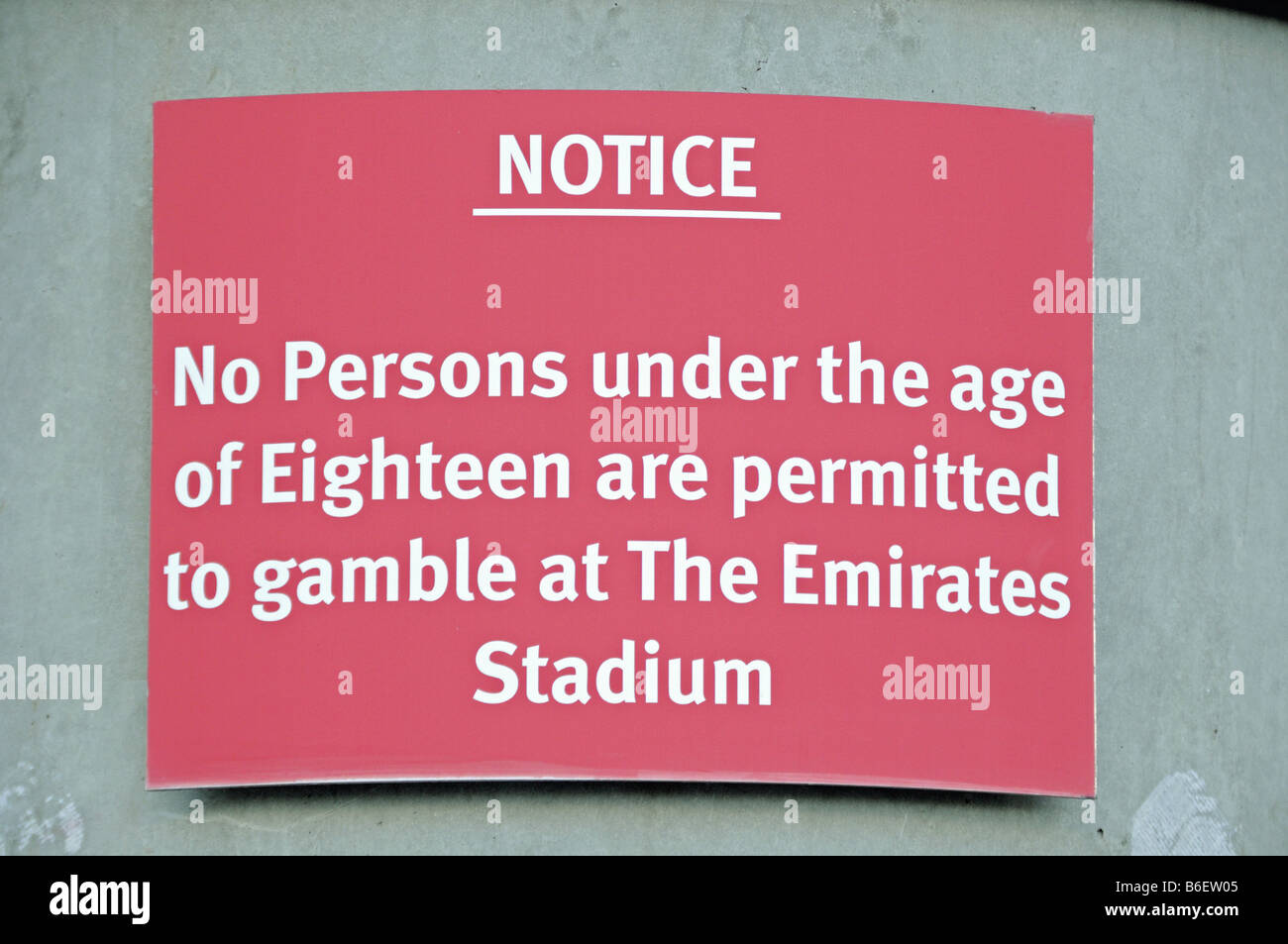 Sign at the Emirates Stadium Holloway London England UK Stock Photo - Alamy