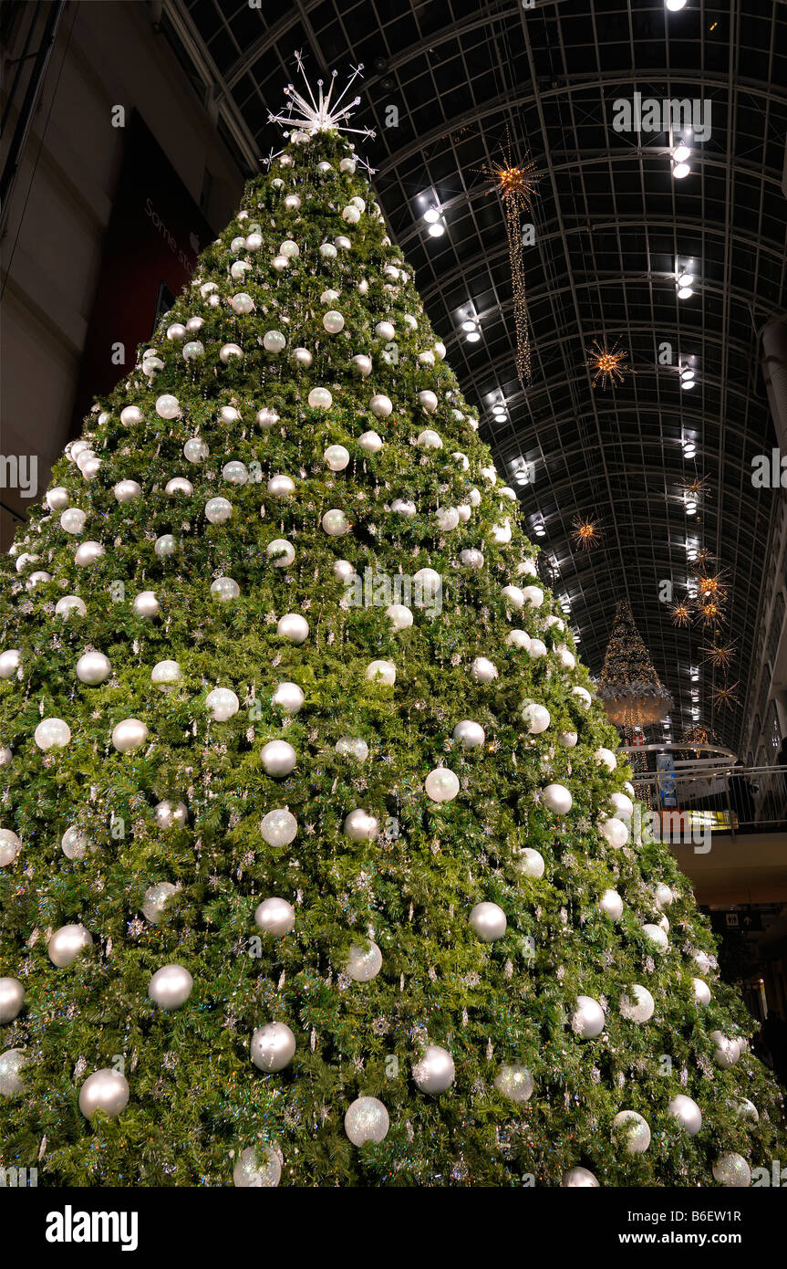 Giant Christmas tree at the Eaton Centre shopping mall in Toronto Stock ...