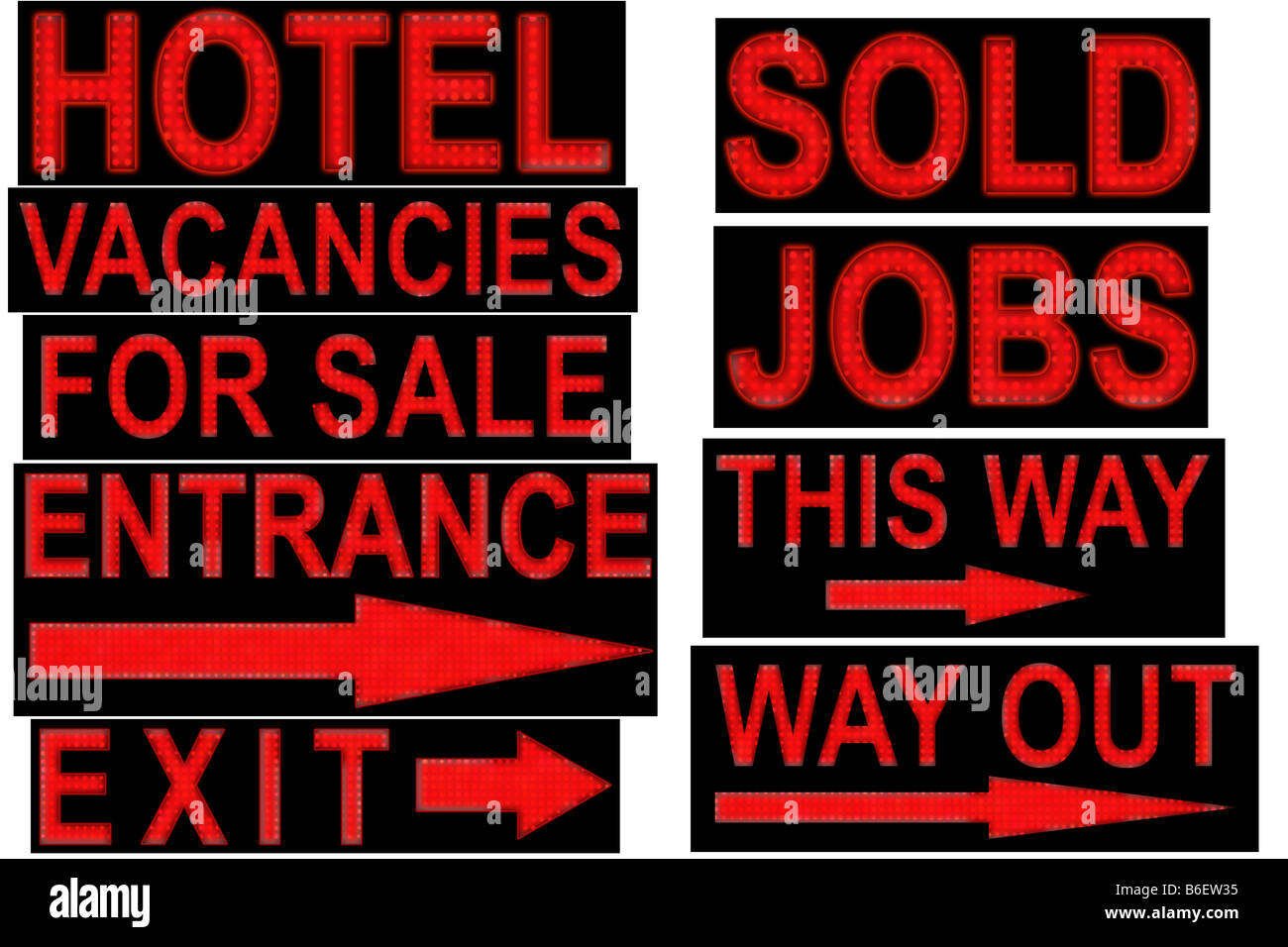 Red signs hi-res stock photography and images - Alamy